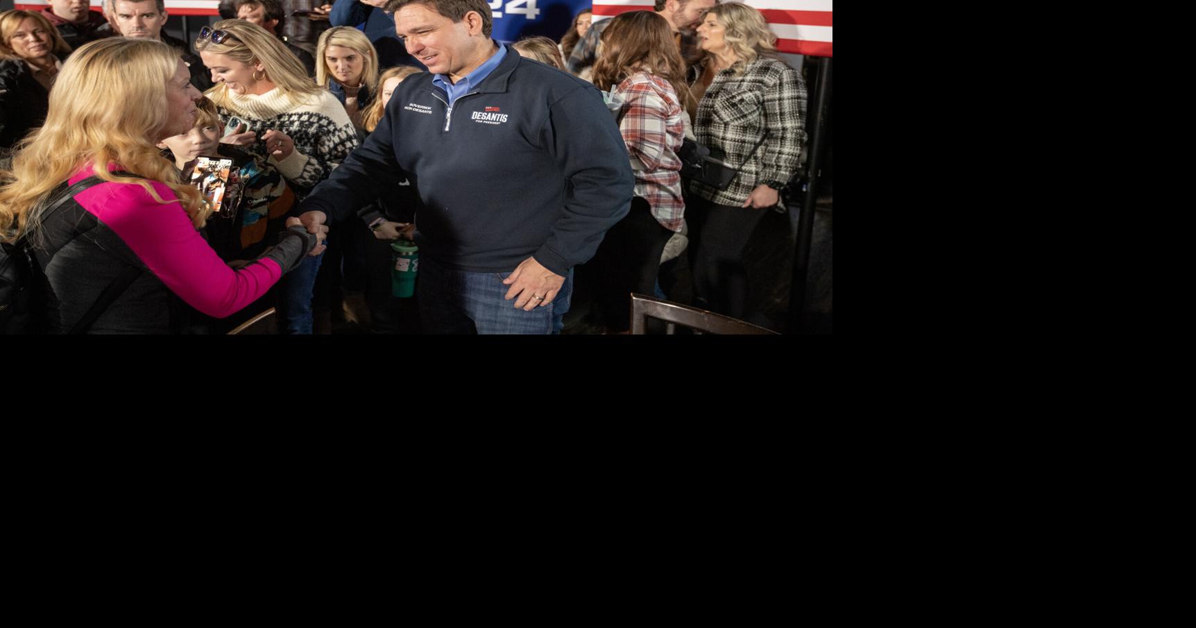 DeSantis touts military service, reforms in Council Bluffs