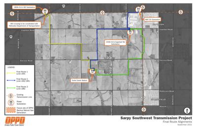 OPPD using helicopter to install transmission lines in Sarpy County
