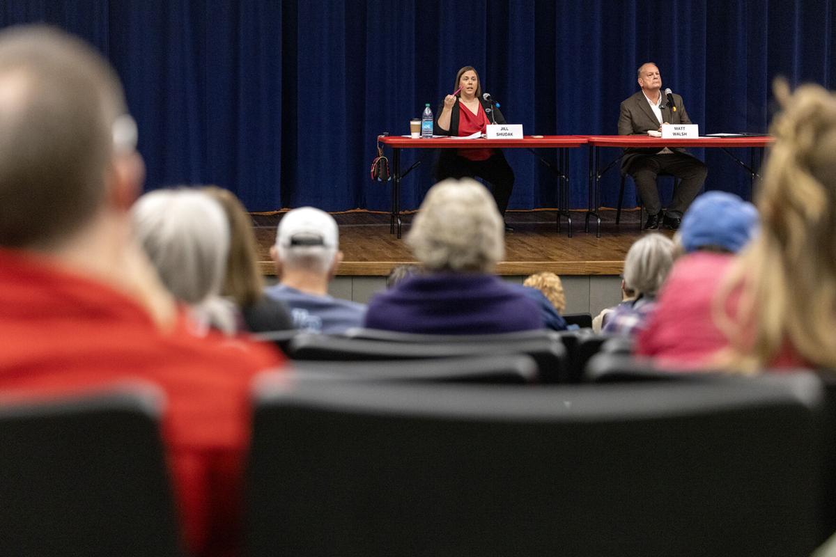 Jill Shudak, Matt Walsh square off during Council Bluffs Chamber ...