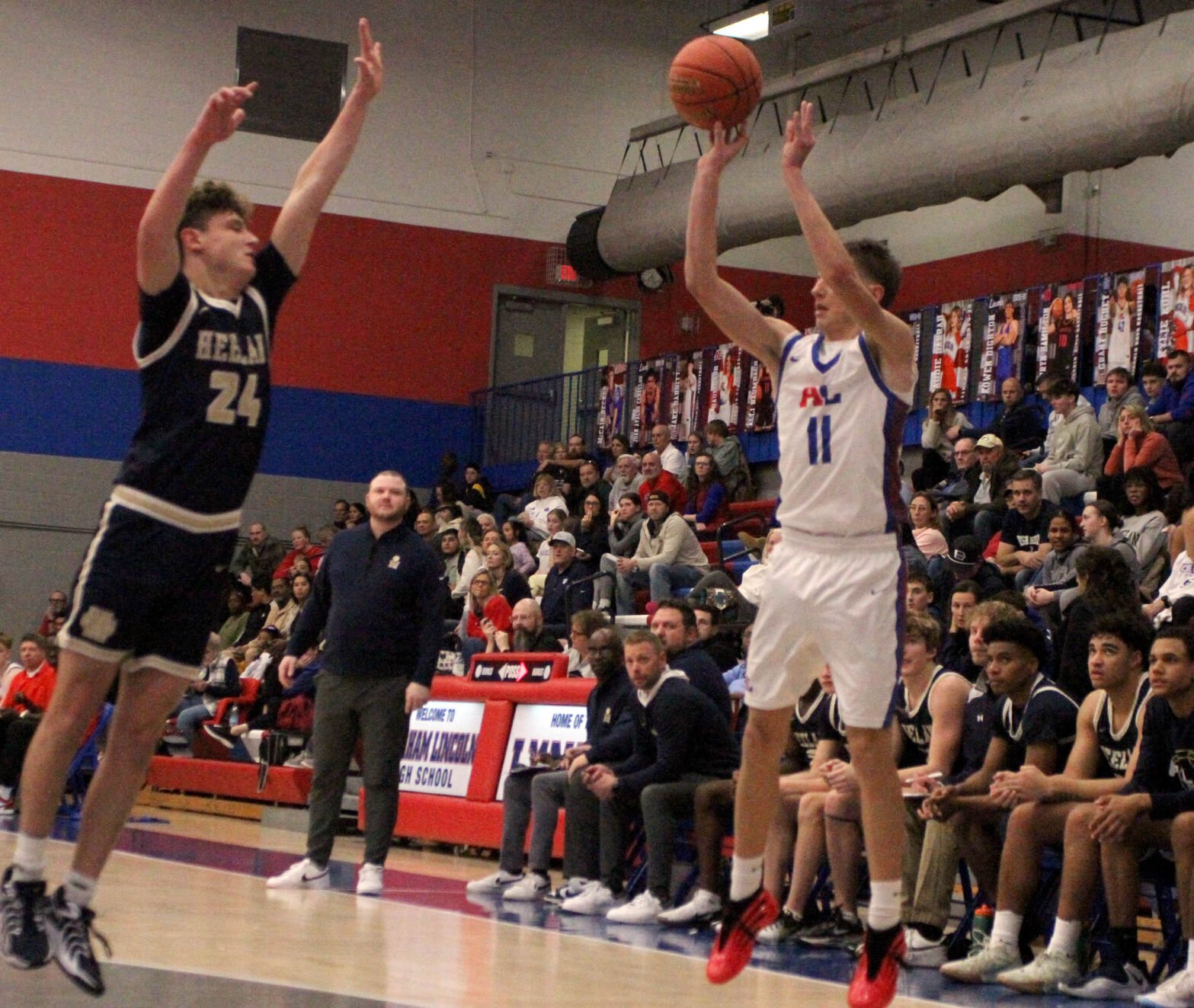 Scenes of Abraham Lincoln's 74-57 win over Bishop Heelan