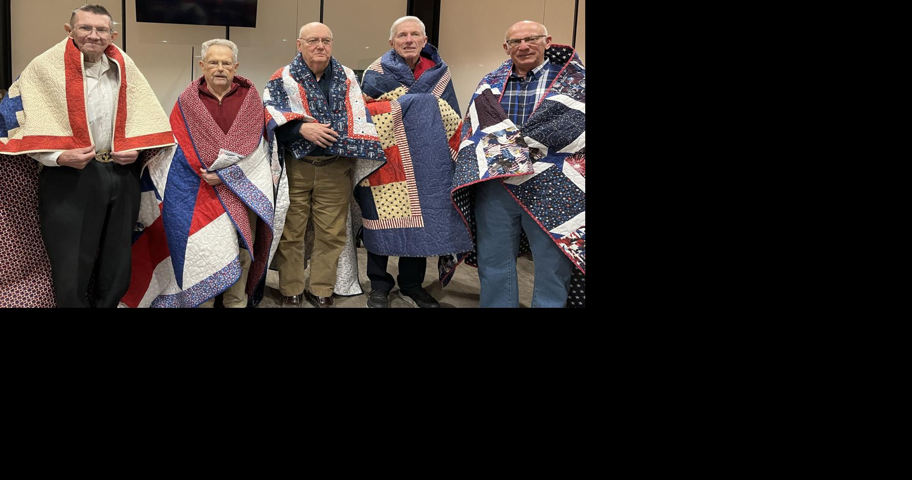 Papillion Fire Department military veterans receive Quilts of Valor
