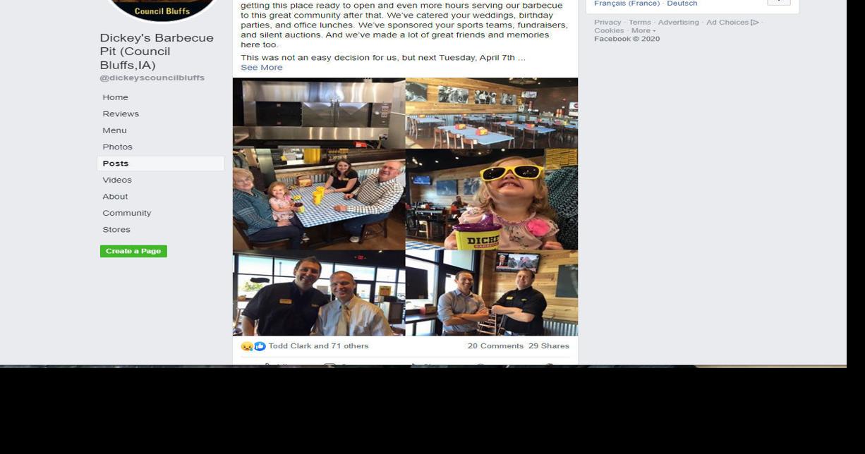 Today is Dickey's Barbecue Pit last day in Iowa