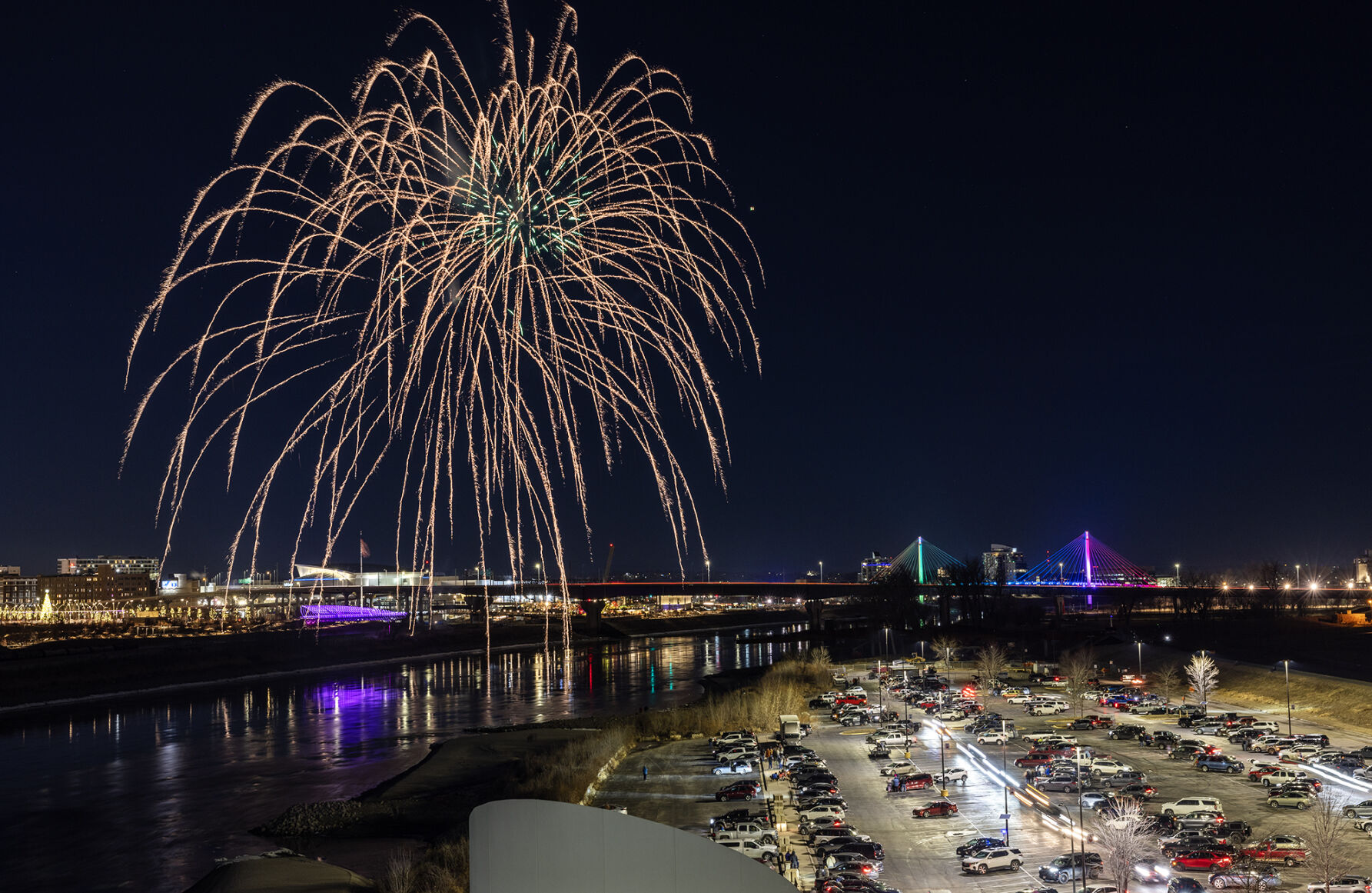 A look at the New Year's Eve fireworks show cut short by interference