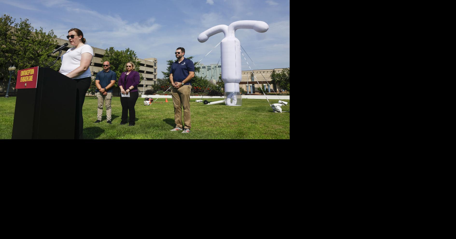 Inflatable IUD tours Iowa to promote access to birth control