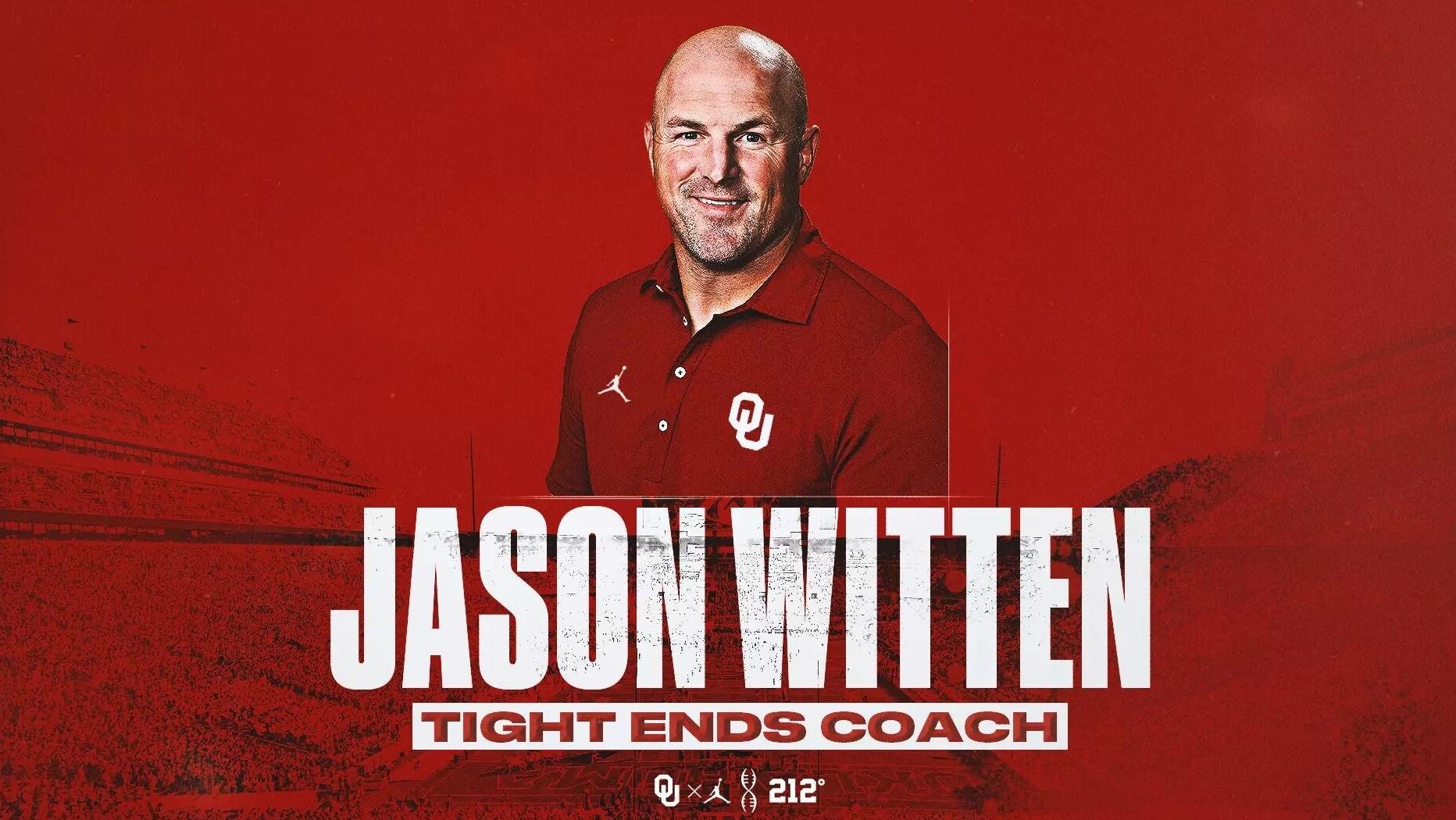 Oklahoma football officially announces Jason Witten as tight ends coach ...
