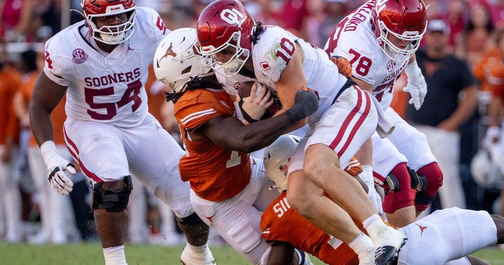 Oklahoma's offense falls flat, loses 23-6 to Texas in 2025 Red River ...