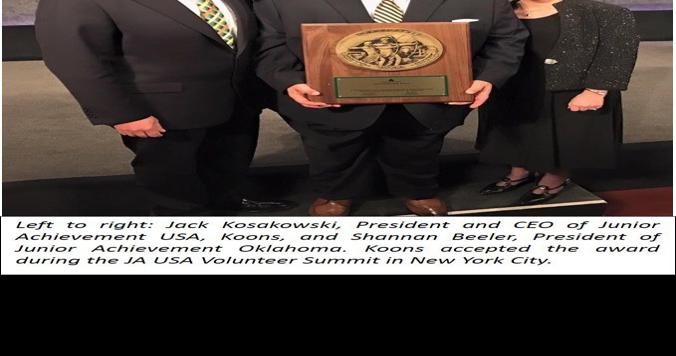 OG&E’s John Koons receives national Junior Achievement volunteerism ...