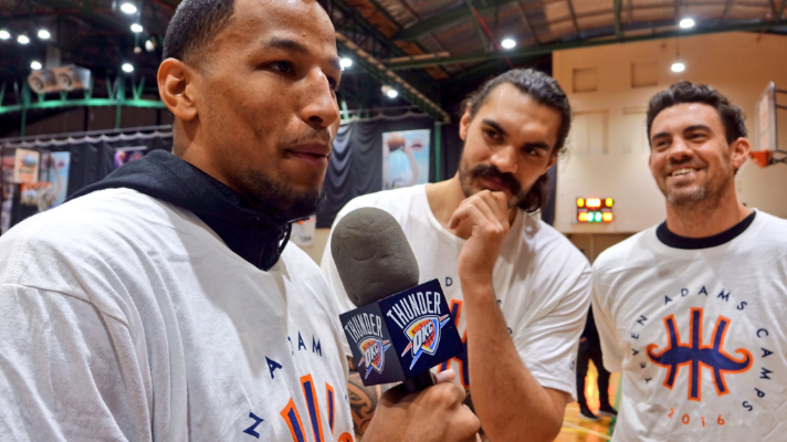 The logo for Steven Adams' camp is a basketball mustache | Thunderroad ...
