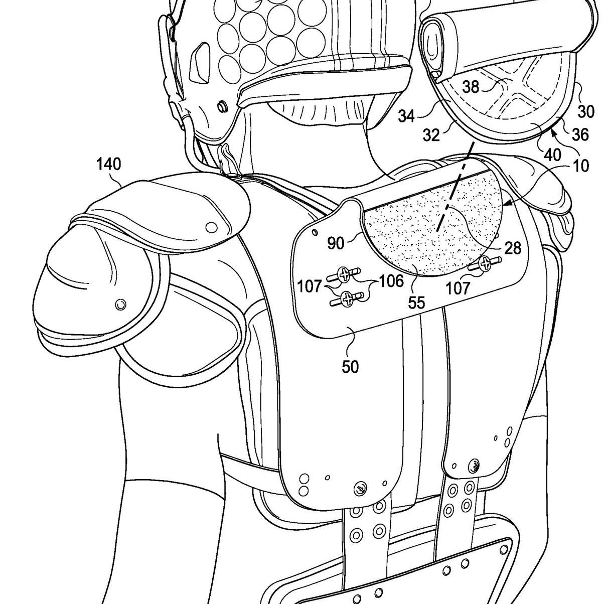 how to draw football shoulder pads