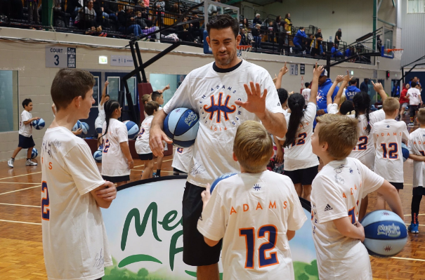 The logo for Steven Adams' camp is a basketball mustache | Thunderroad ...