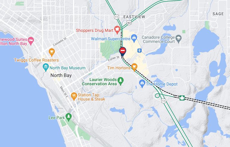 Highway 11 reopens in North Bay following closure for railway crossing ...