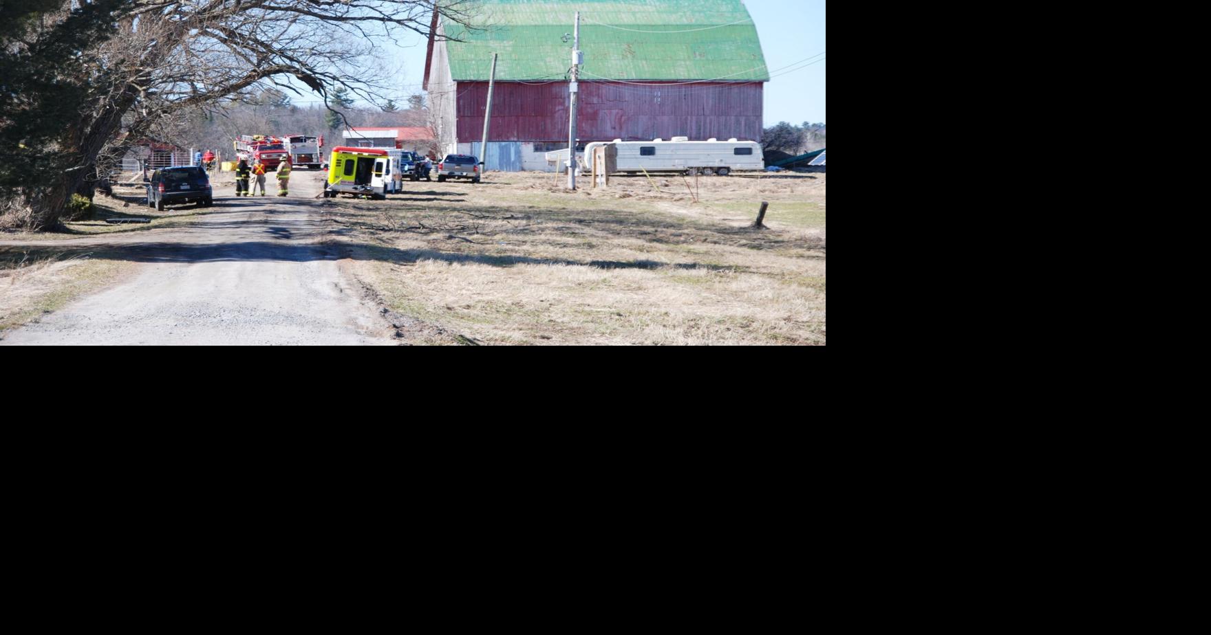 Barn fire in Magnetawan