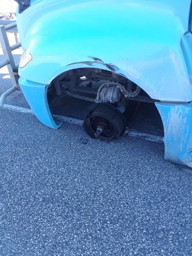 West Nipissing OPP lay charges after tractor trailer loses wheel on highway