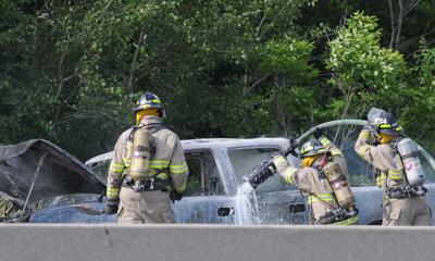 Truck fire halts traffic on Hwy. 401 at Colborne