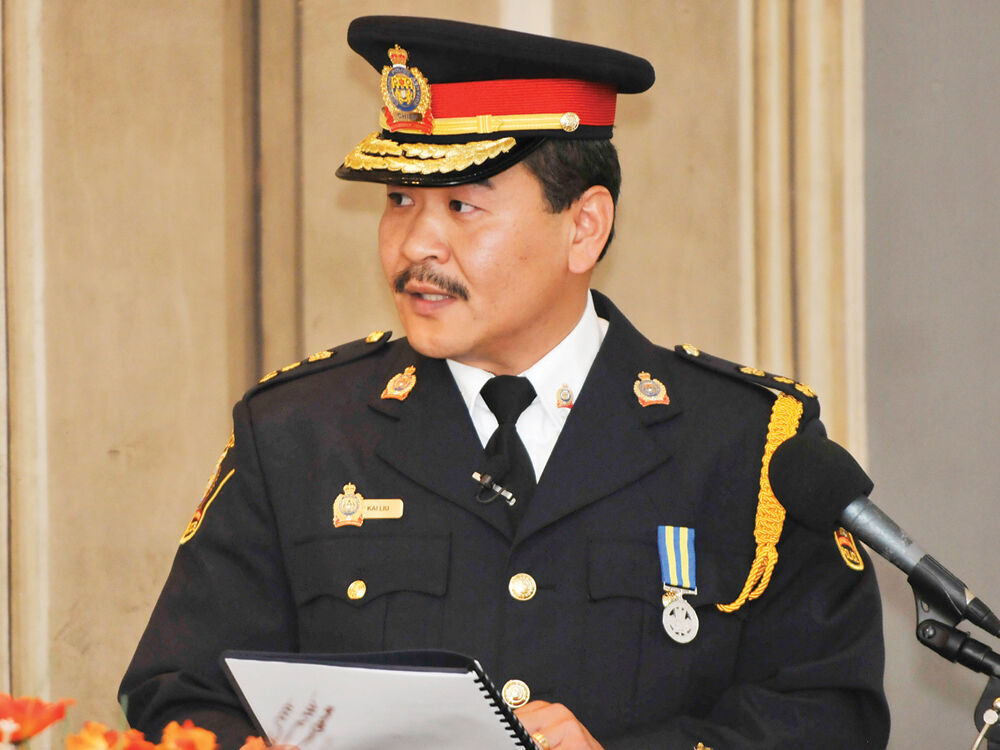 Cobourg Police Chief Kai Liu dedicates award to his father