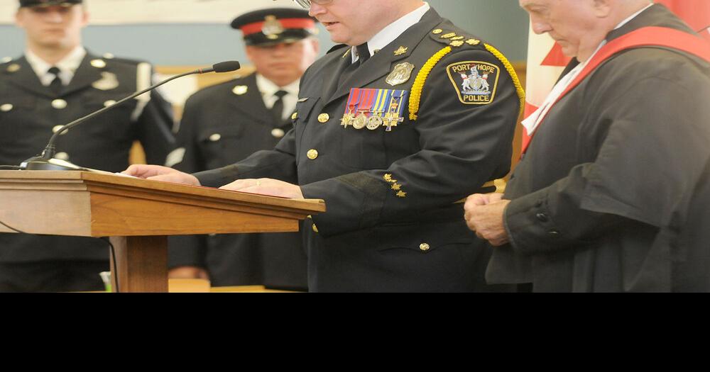 New Port Hope police chief sworn-in as Chief Bryant Wood takes over ...