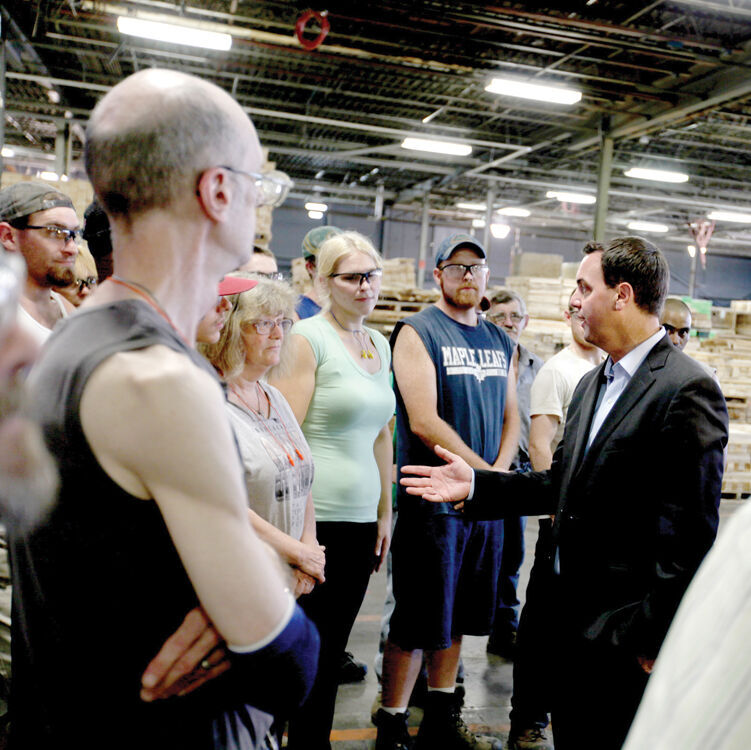 PC leader visits Canada Pallet in Cobourg