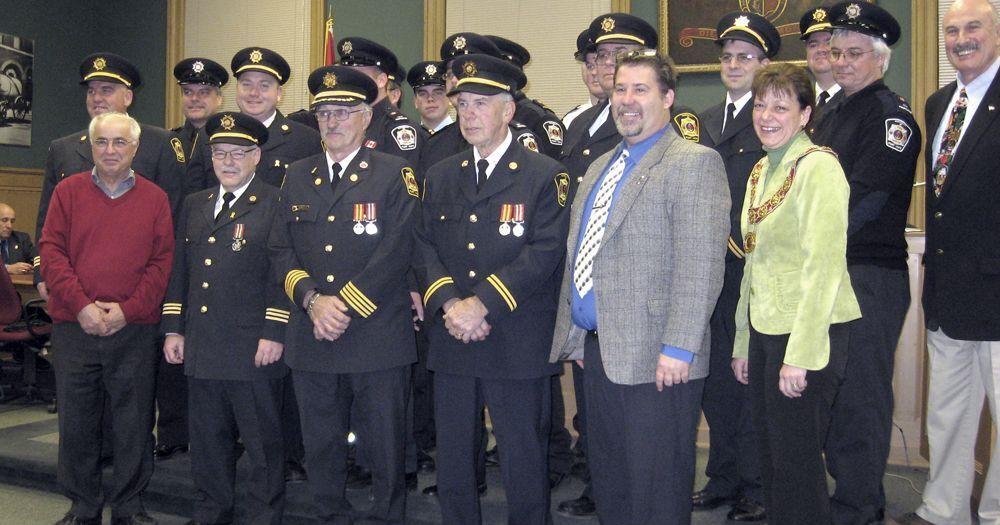 Port Hope firefighters honoured for long service