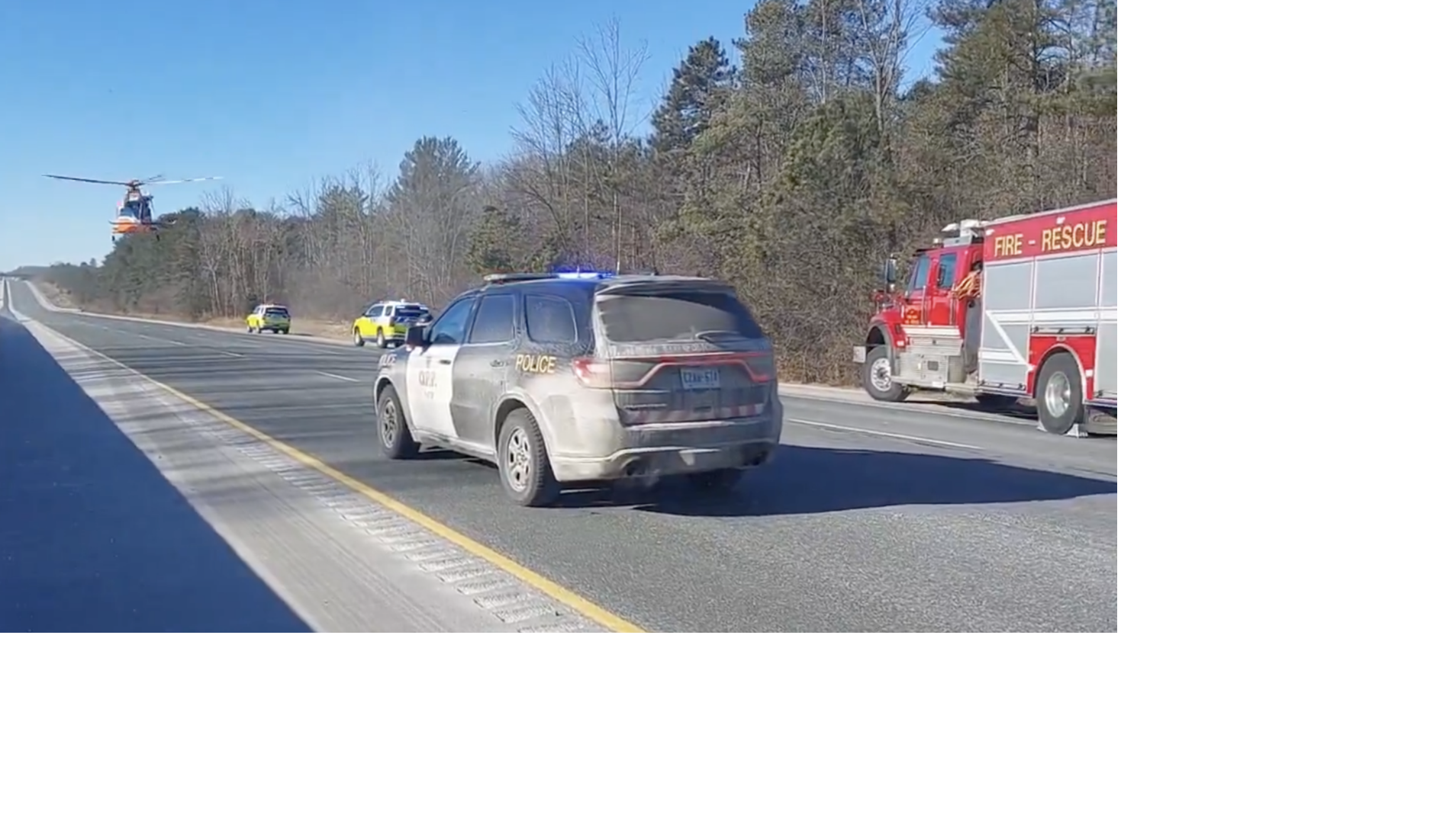 All westbound Highway 401 lanes in Port Hope closed