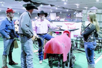 Vendors selll gifts at Cowboy Christmas