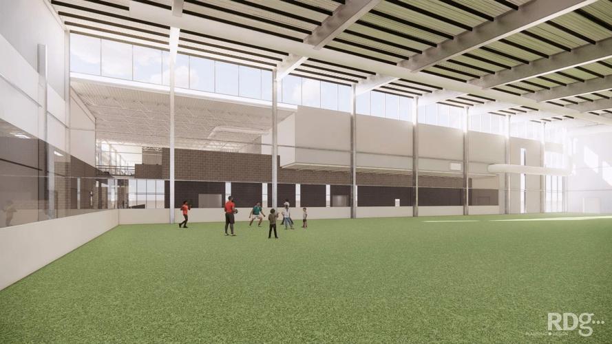 Making progress: Concrete poured for new Rec Center sports complex