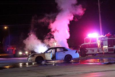 Fire crews douse car fire on Rodeo Road