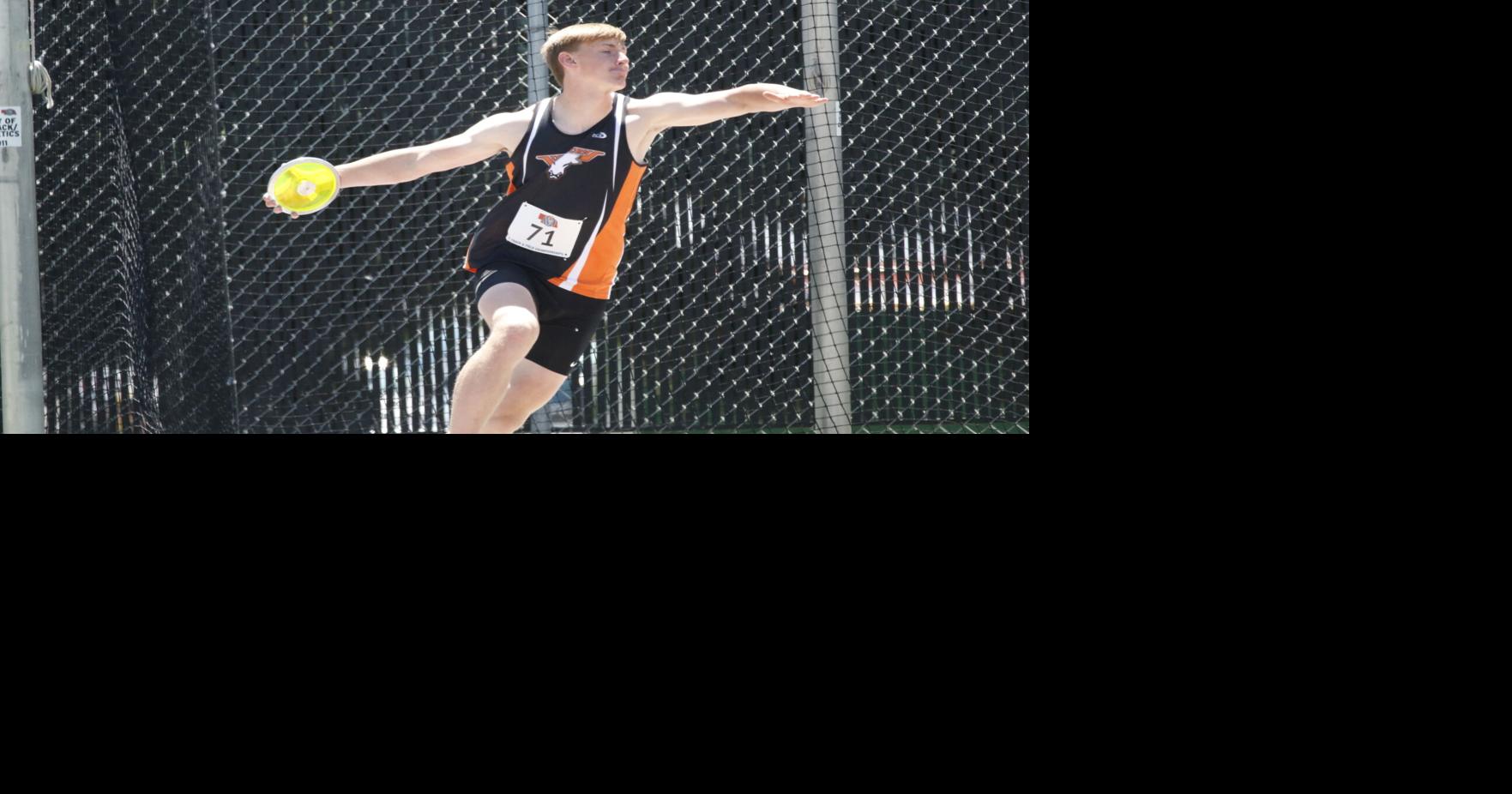 Chase County's Noah Rau sets state, meet record to win Class B discus