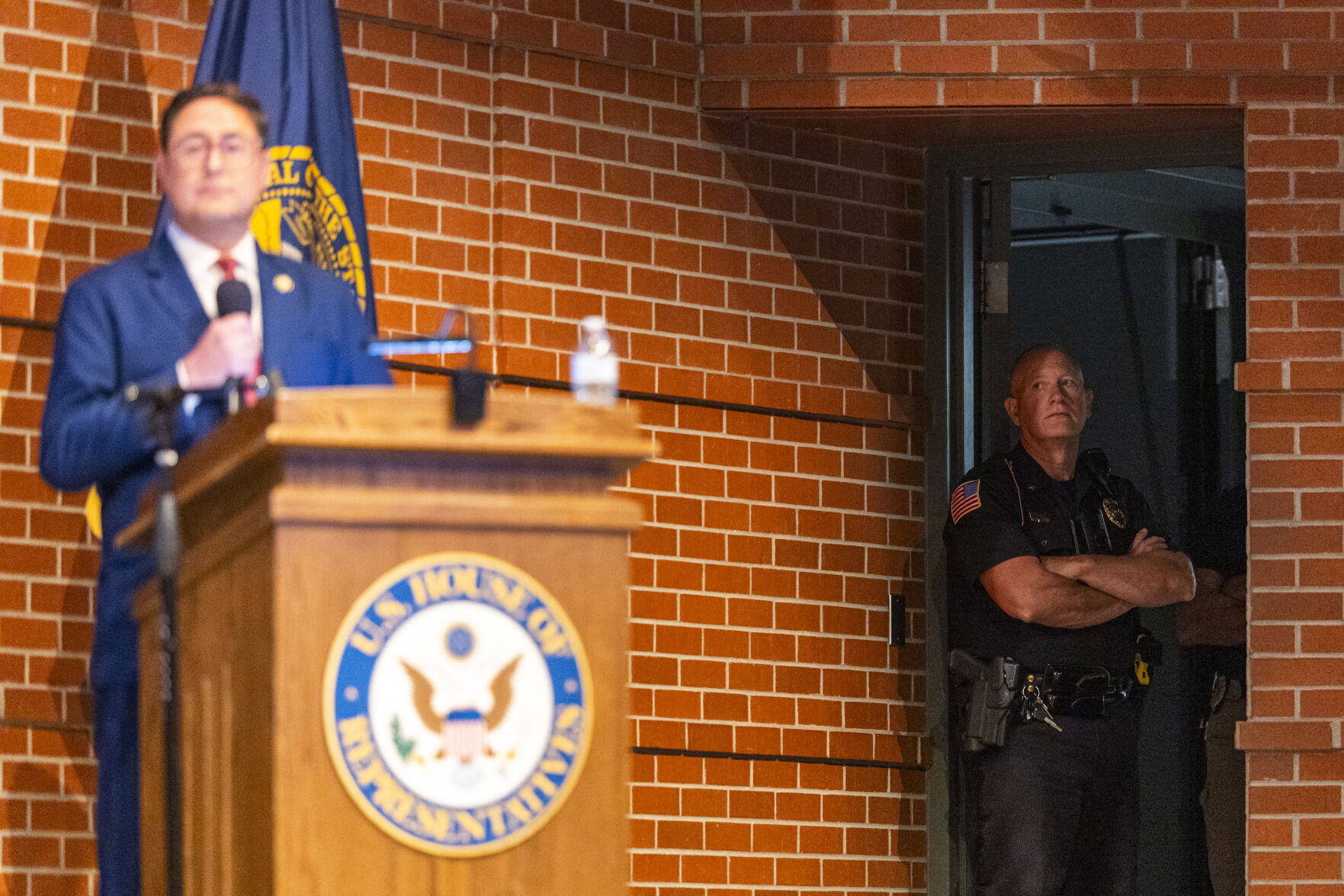 Photos: Mike Flood hosts town hall in hometown of Norfolk