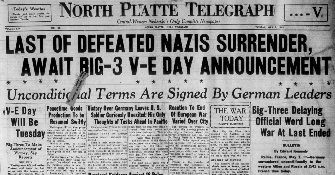 V-E Day: 1st piece of WWII peace in North Platte and America