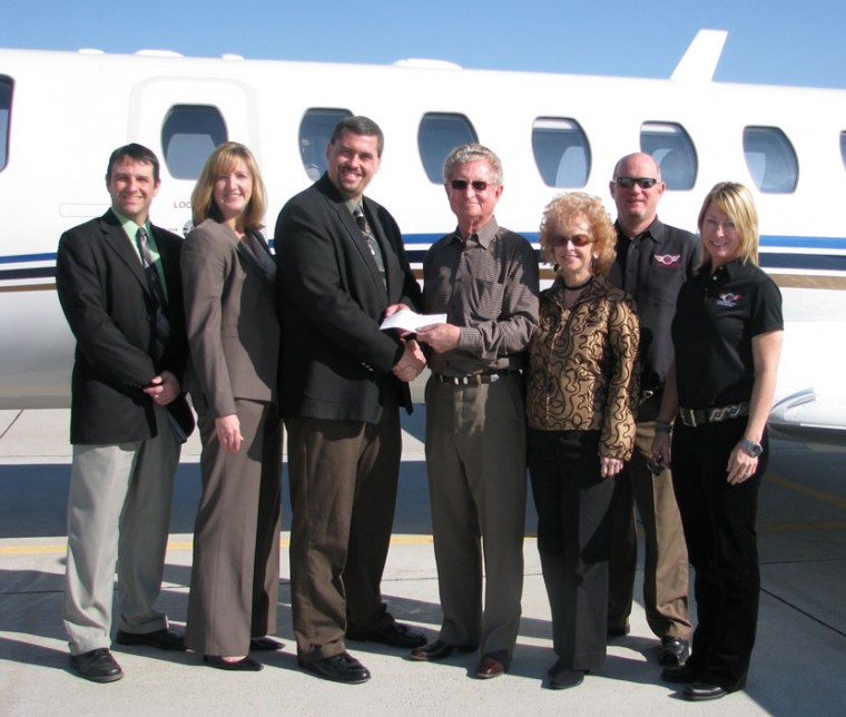 Aviation company gives funds for health center