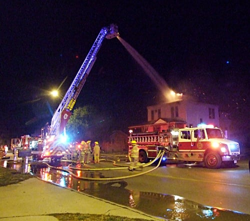 Fire strikes home on 12th and Poplar