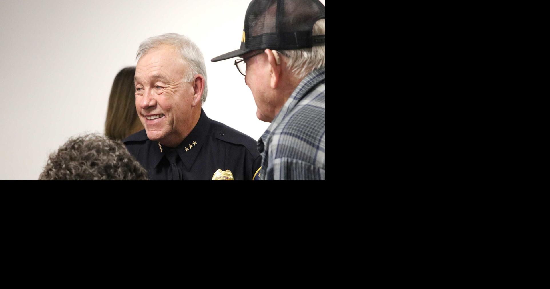 Chief Mike Swain says goodbye to department