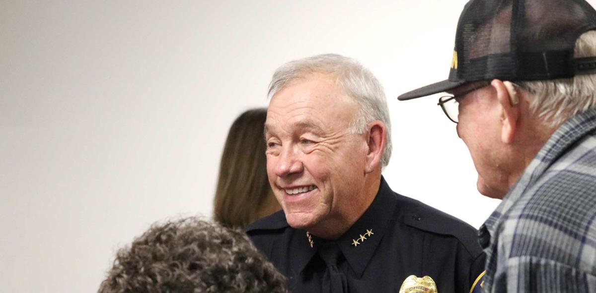 Chief Mike Swain says goodbye to department