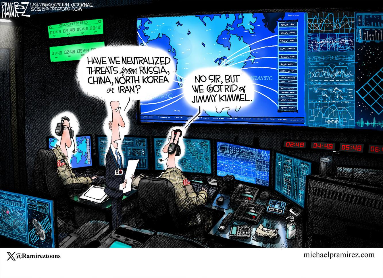11 political cartoons cancel late-night TV hosts