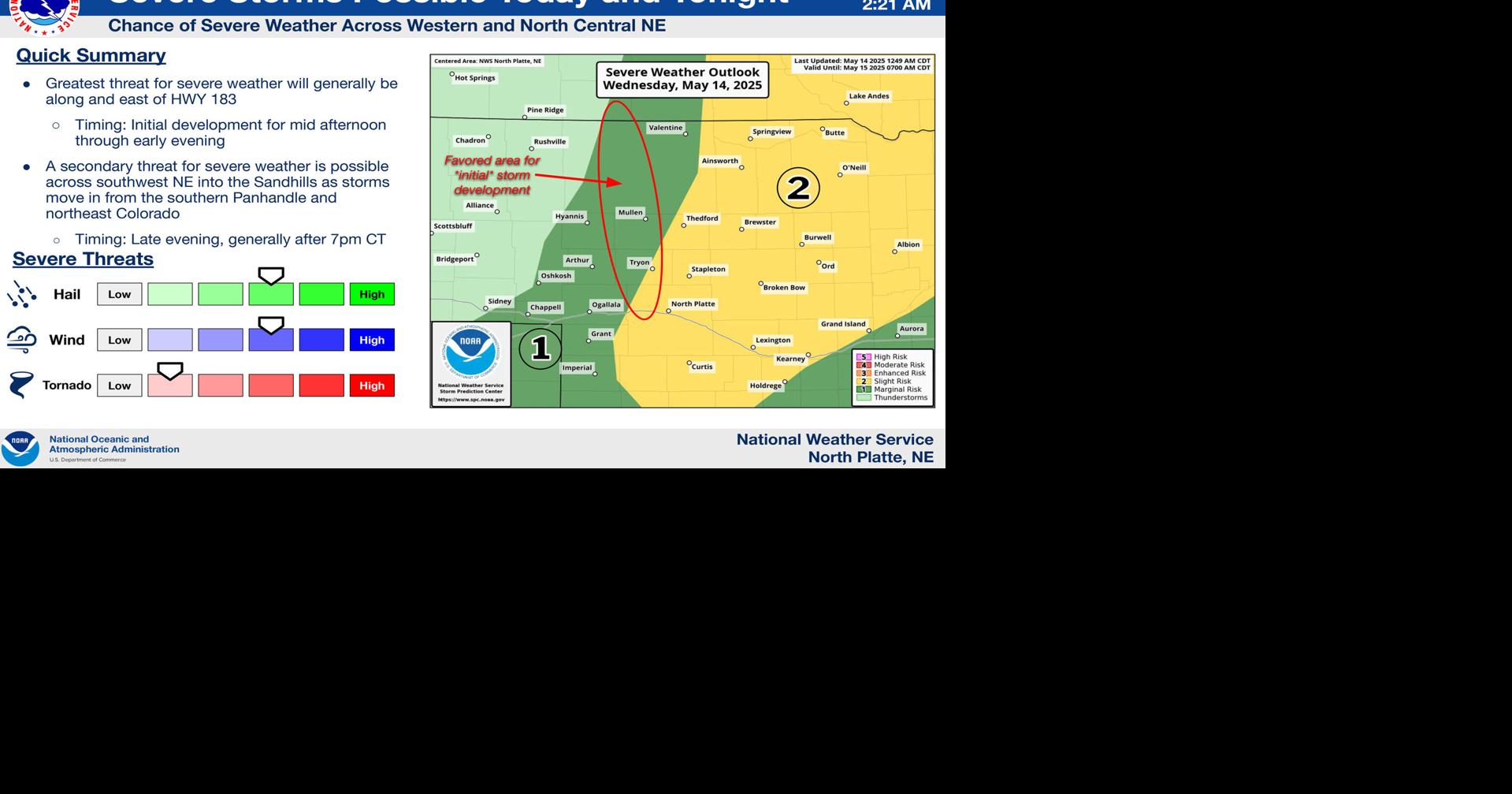 Severe weather possible for North Platte, region on Wednesday afternoon ...