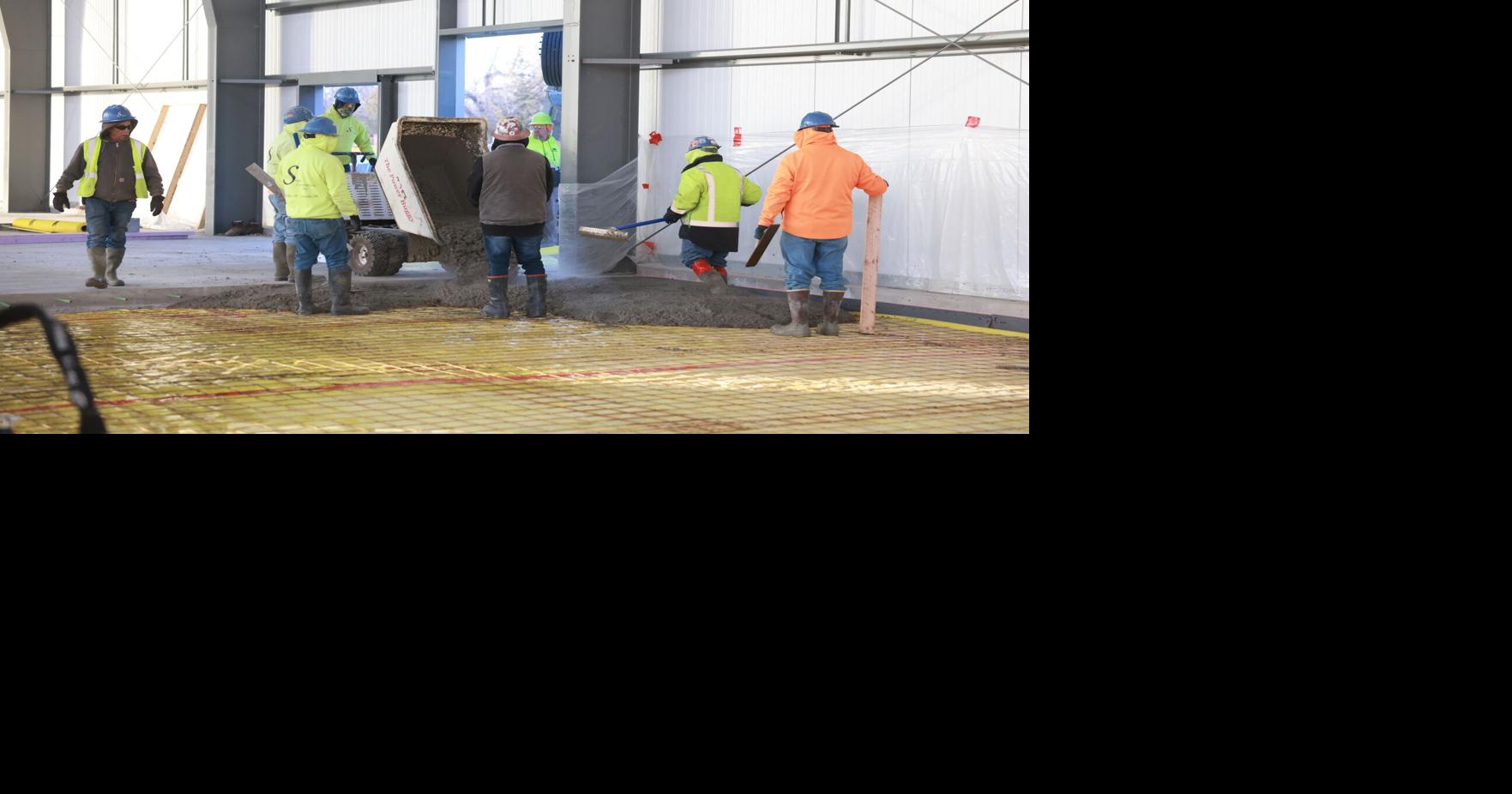 Making progress: Concrete poured for new Rec Center sports complex