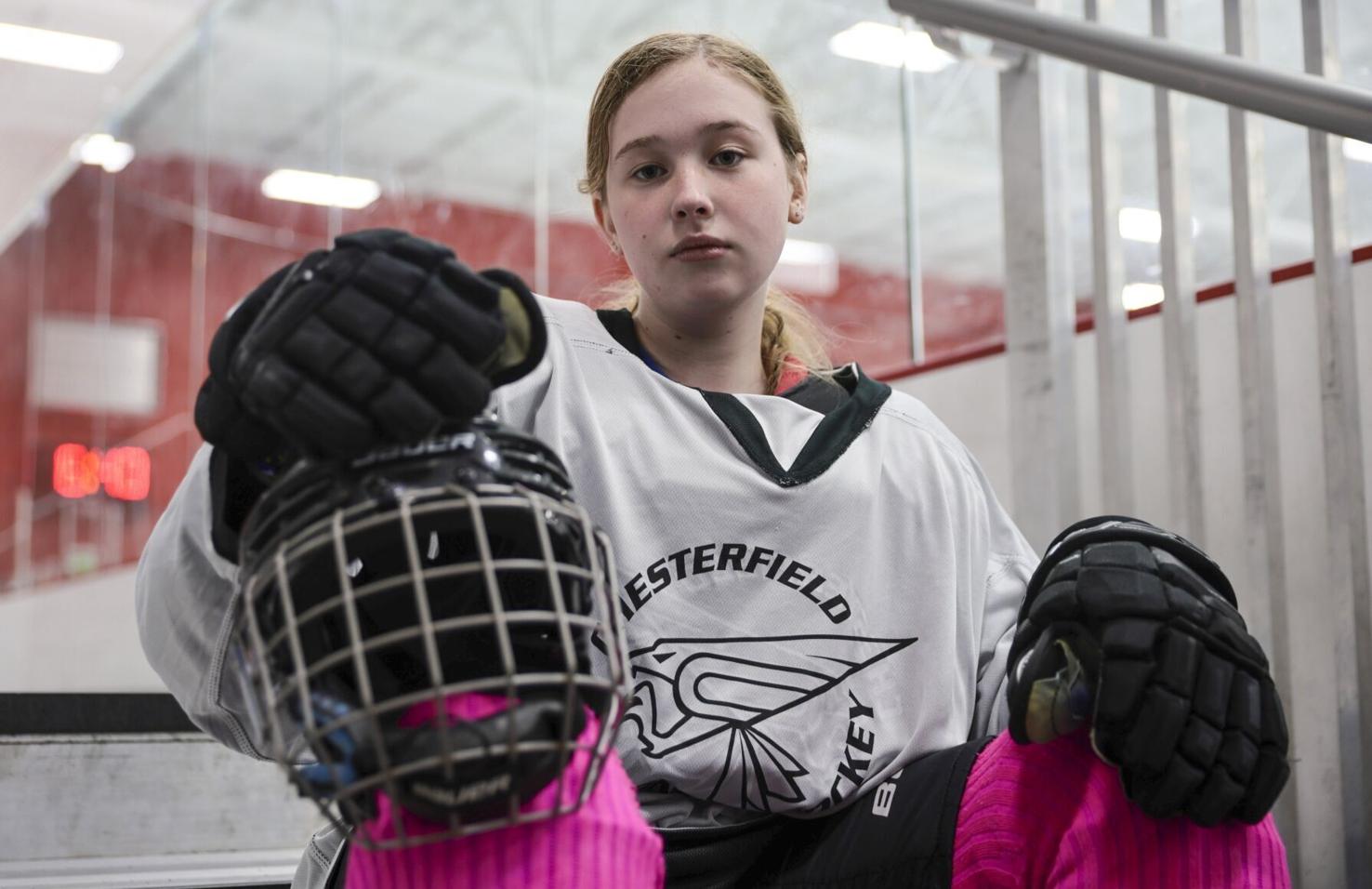 St. Louis Blues fan who overcame rare disease plays hockey