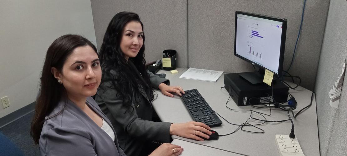 International students gathering data for the city