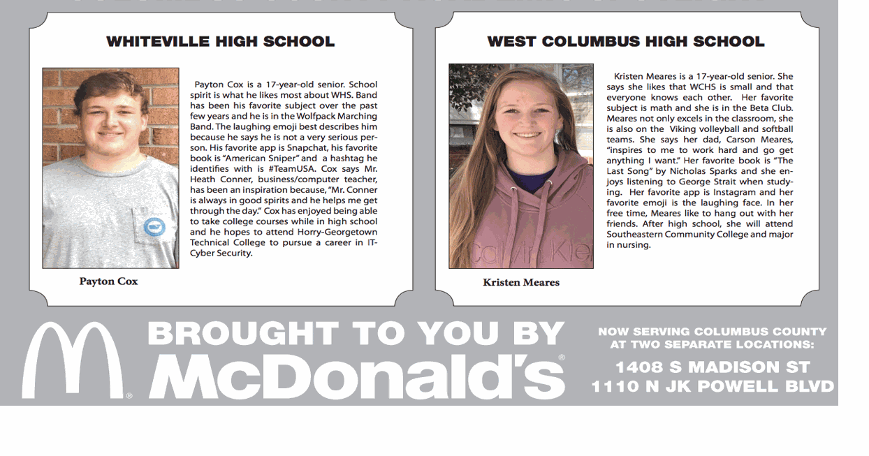 McDonald’s Academic Spotlight featuring Payton Cox & Kristen Meares ...