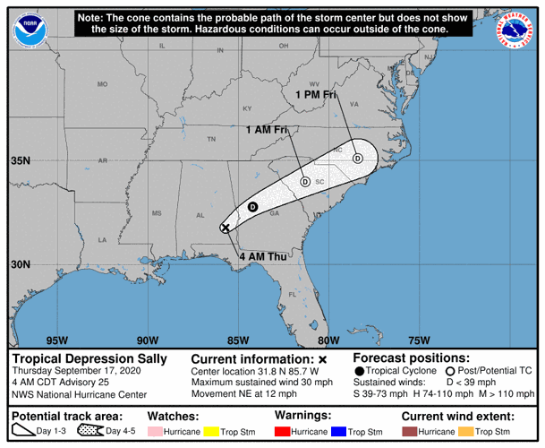 Tropical Storm Sally remnants to affect Columbus Thursday, Friday ...