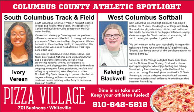 Pizza Village Athletic Spotlight May 7, 2026 | Education | nrcolumbus.com