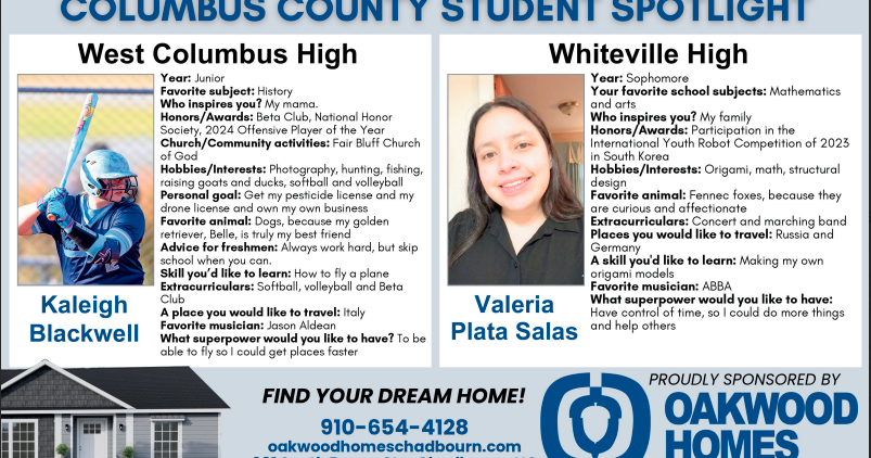 Oakwood Homes Student Spotlight May 28, 2026 | Education | nrcolumbus.com