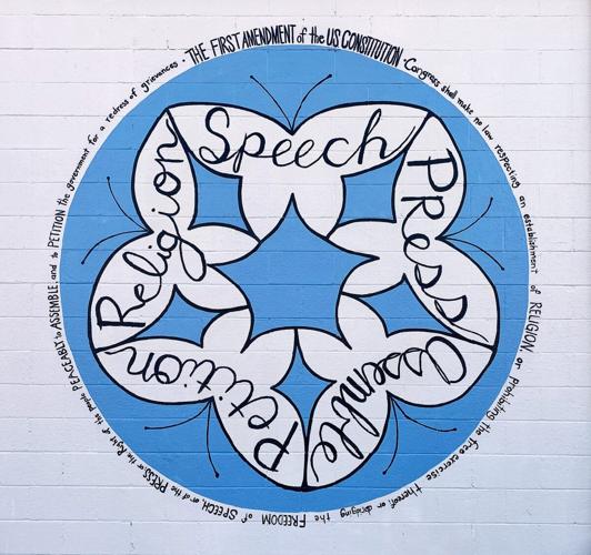 Whiteville mural trail expands with First Amendment butterflies | News ...