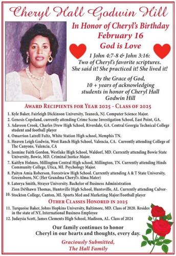 Cheryl Hall Godwin Hill Scholarships | Multimedia | nrcolumbus.com