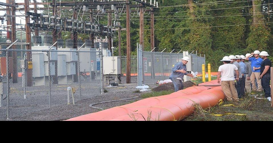 Crews construct berm to protect Duke substation | Archives | nrcolumbus.com
