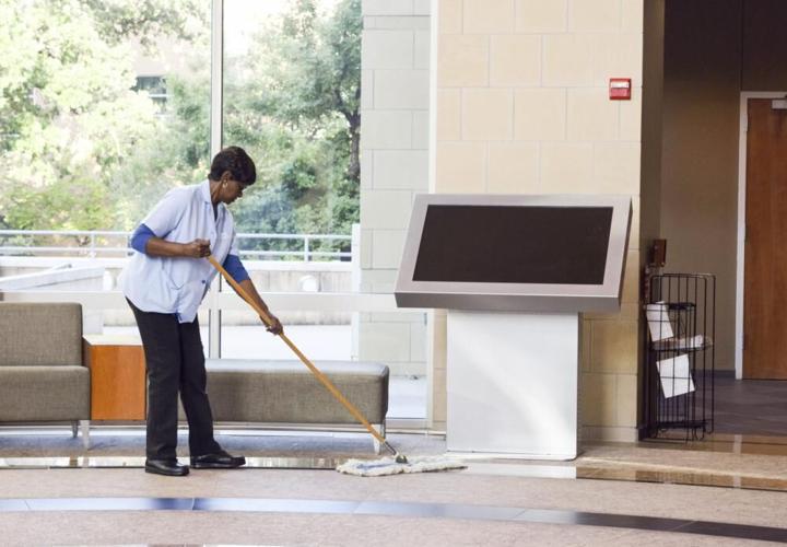 janitor working