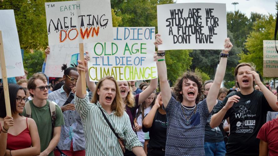 More than a hundred attend Denton Climate Strike at the UNT Library ...