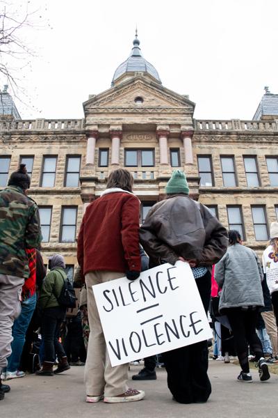 Protest And Resource Fair Held At Denton Square On Inauguration Day