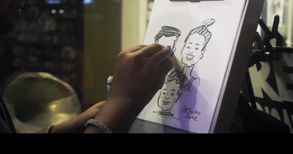 Drawing Denton: Free caricature artist brings the Square to life | Arts ...
