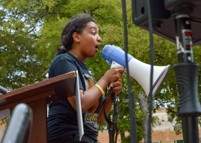 More than a hundred attend Denton Climate Strike at the UNT Library ...